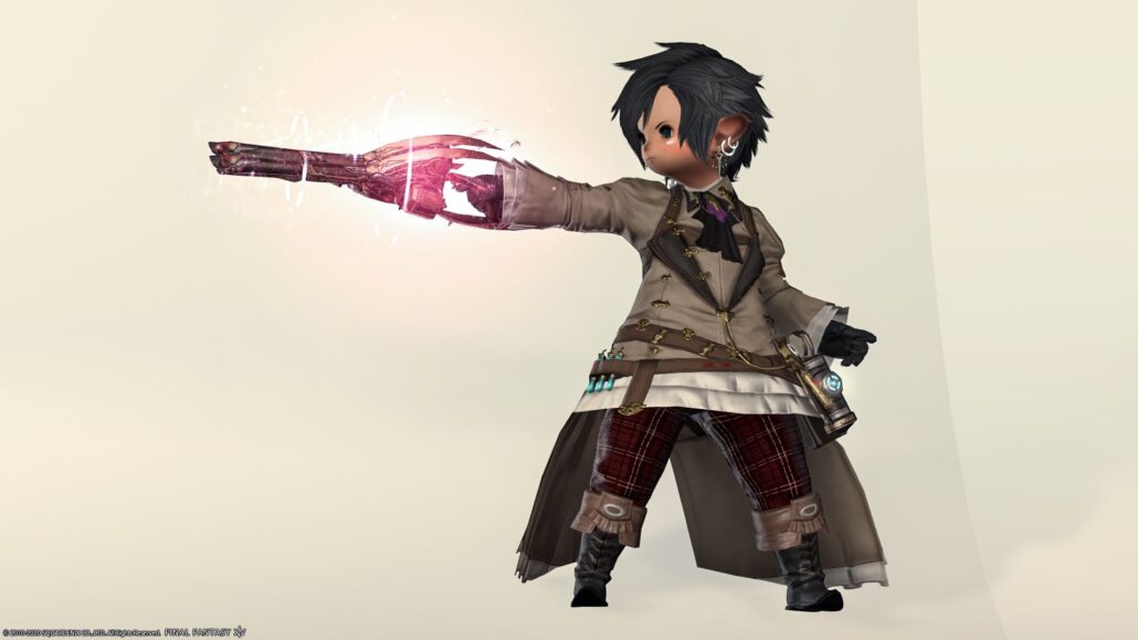 A futuristic, anima weapon Machinist gun with a beautiful glow ...