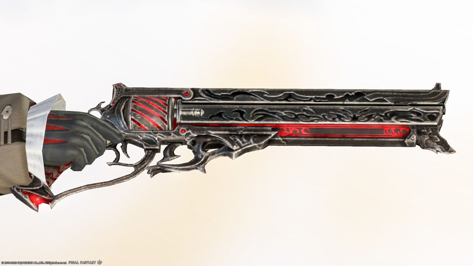 Classic red revolver design Machinist gun “Augmented Deepshadow Pistol ...