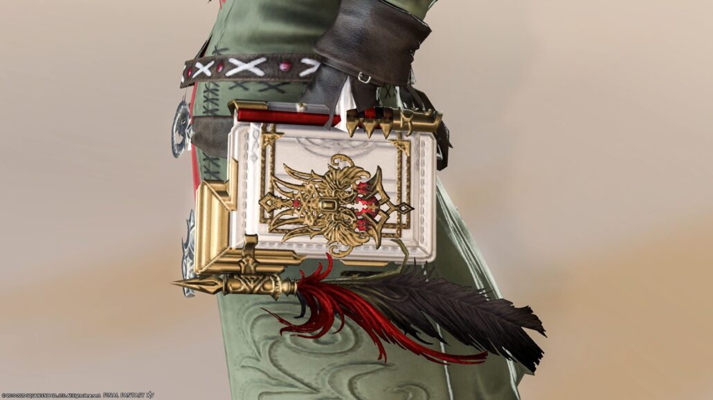 A scholar AF4 weapon with a beautiful feather and a stylish paper ...