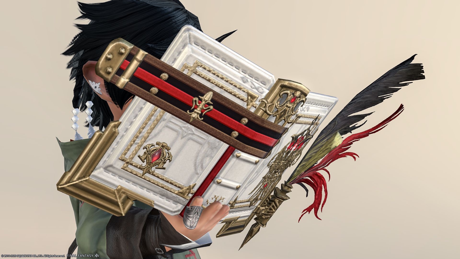 A scholar AF4 weapon with a beautiful feather and a stylish paper ...