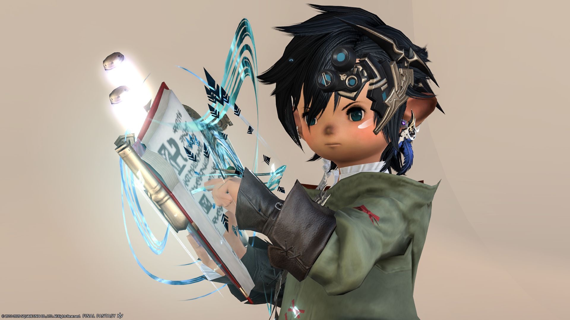 Scholar Anima Weapon 2nd Stage-Blue glowing magic book “Elements Awoken ...