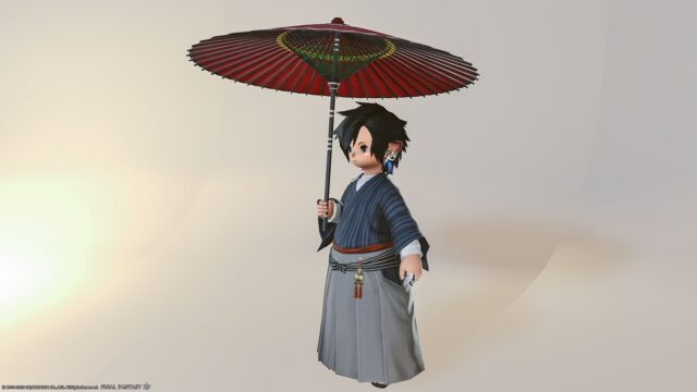 Red Japanese style umbrella “Vermilion Paper Parasol” | 【FF14】Norirow ...