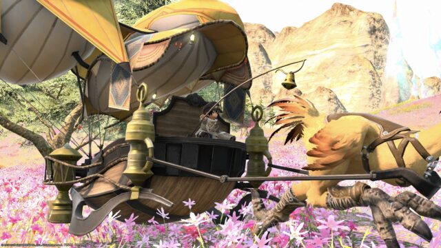 4-seater billing mount “chocobo carriage” Somehow a nostalgic and cute ...