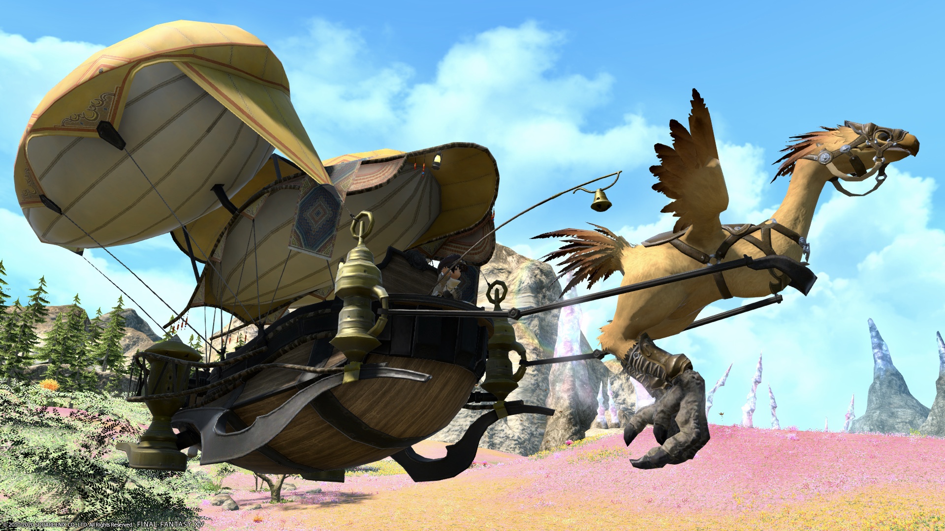 4-seater billing mount “chocobo carriage” Somehow a nostalgic and cute ...