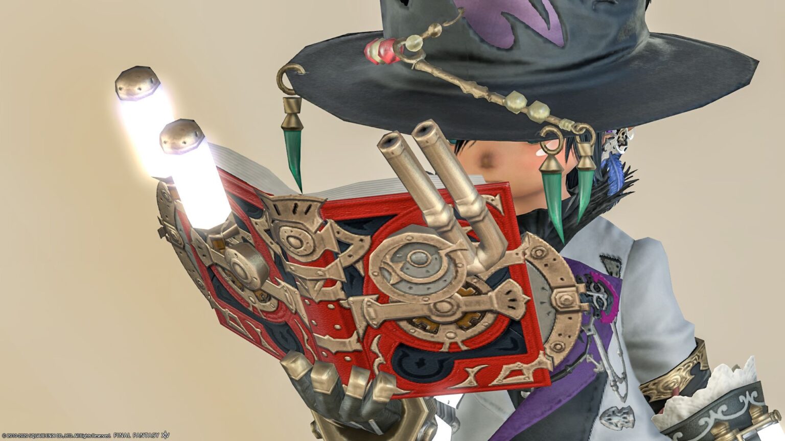 Stylish steampunk book that can be dyed, scholar’s AF2 weapon “Elements ...