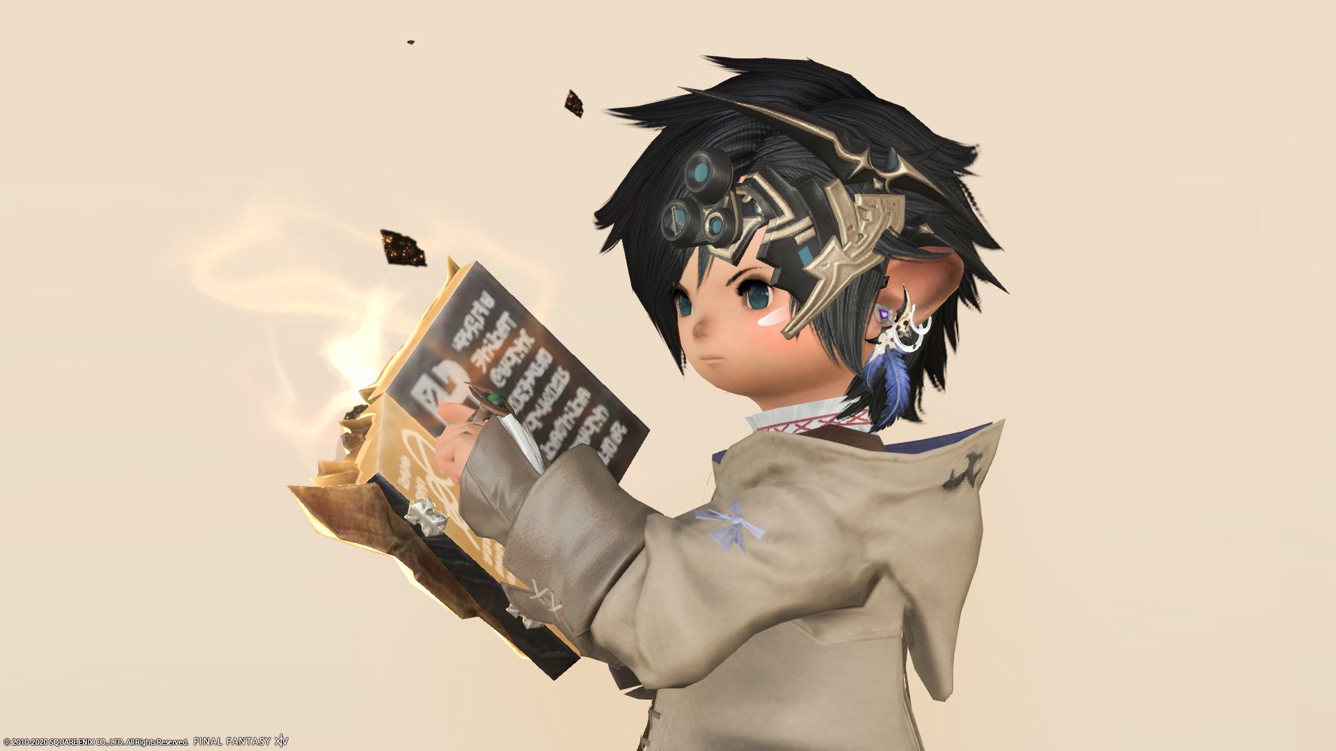 A Scholar Codex like a burning chocolate stone plate “The Holy Key of ...