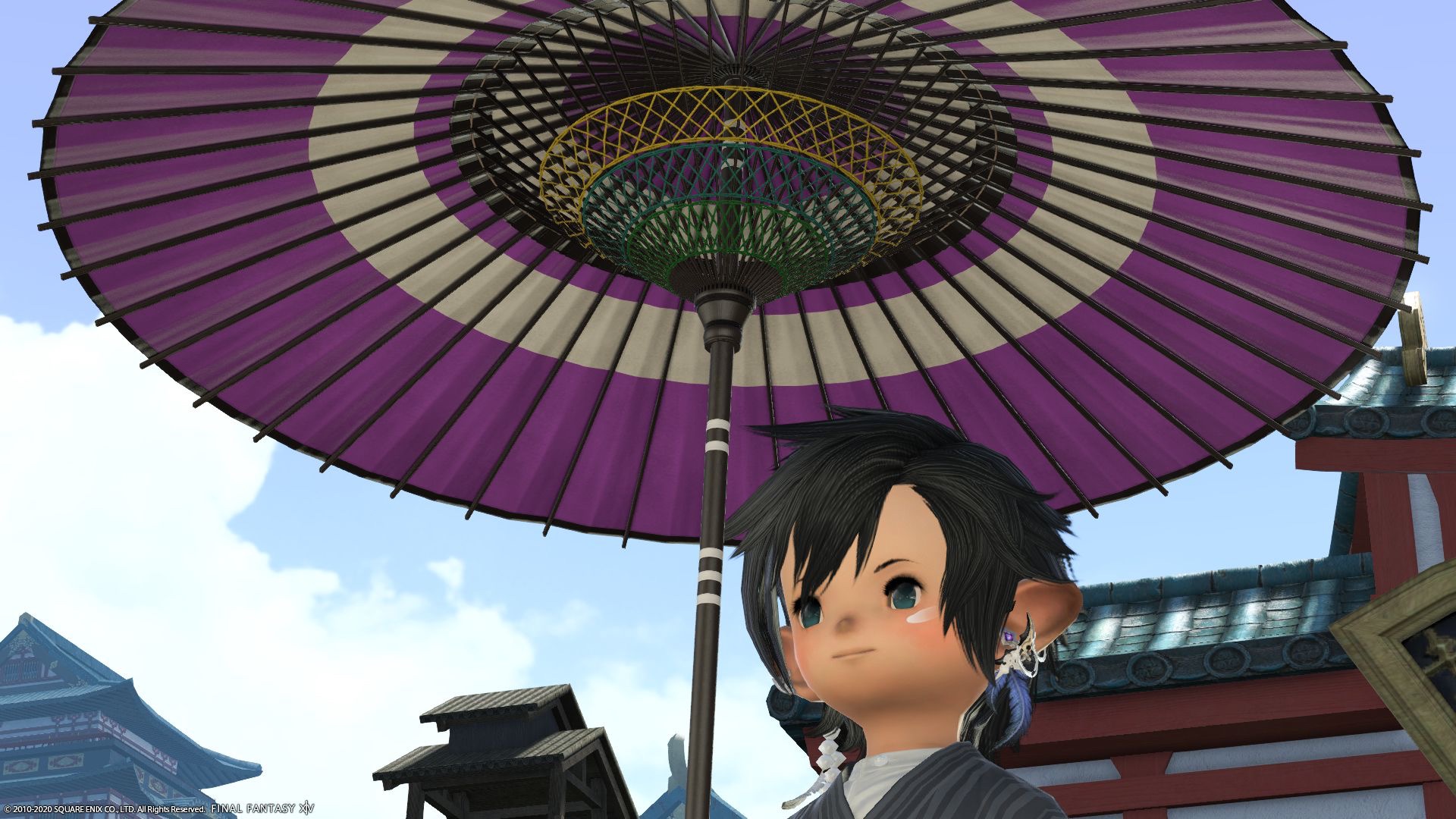 The purple Japanese-style umbrella “Plum Paper Parasol” is a little ...