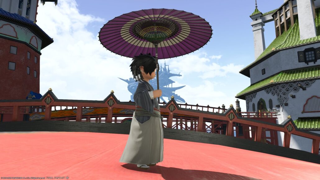 The purple Japanese-style umbrella “Plum Paper Parasol” is a little ...