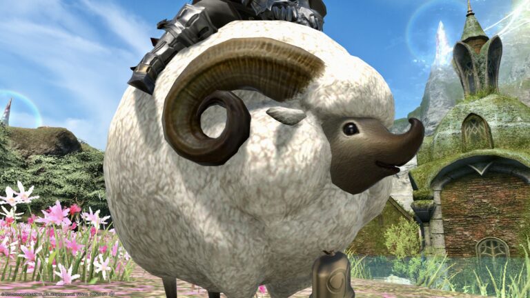 Cute sheep Mount The Firmament “Albino Karakul” | 【FF14】Norirow Note ...