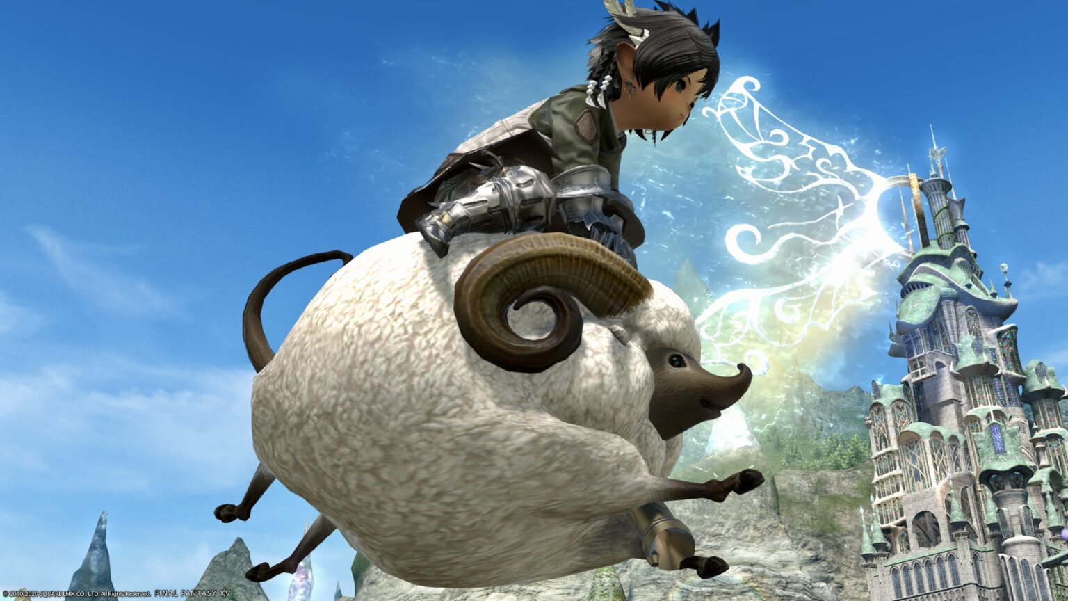Cute sheep Mount The Firmament “Albino Karakul” | 【FF14 Blog】Norirow Note