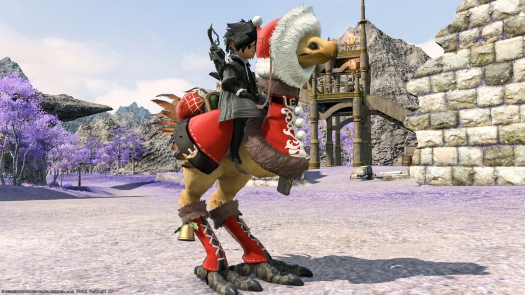 Chocobo armor “Saintly Barding” in a cute Santa costume for Christmas ...