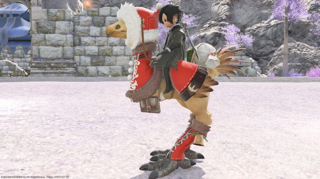 Chocobo armor “Saintly Barding” in a cute Santa costume for Christmas ...