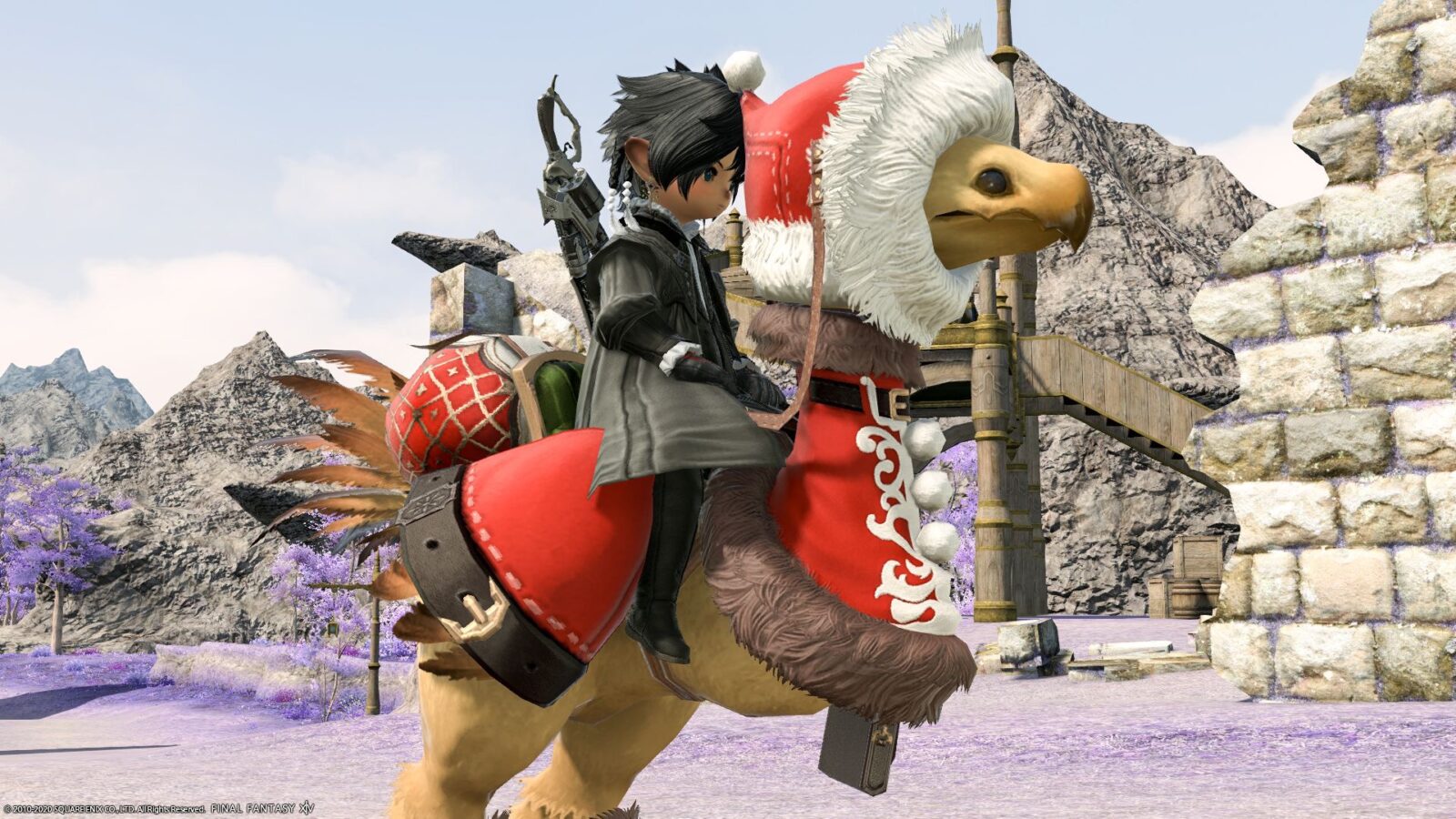 Chocobo armor “Saintly Barding” in a cute Santa costume for Christmas ...