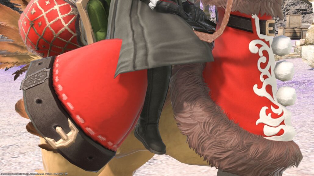 Chocobo armor “Saintly Barding” in a cute Santa costume for Christmas ...