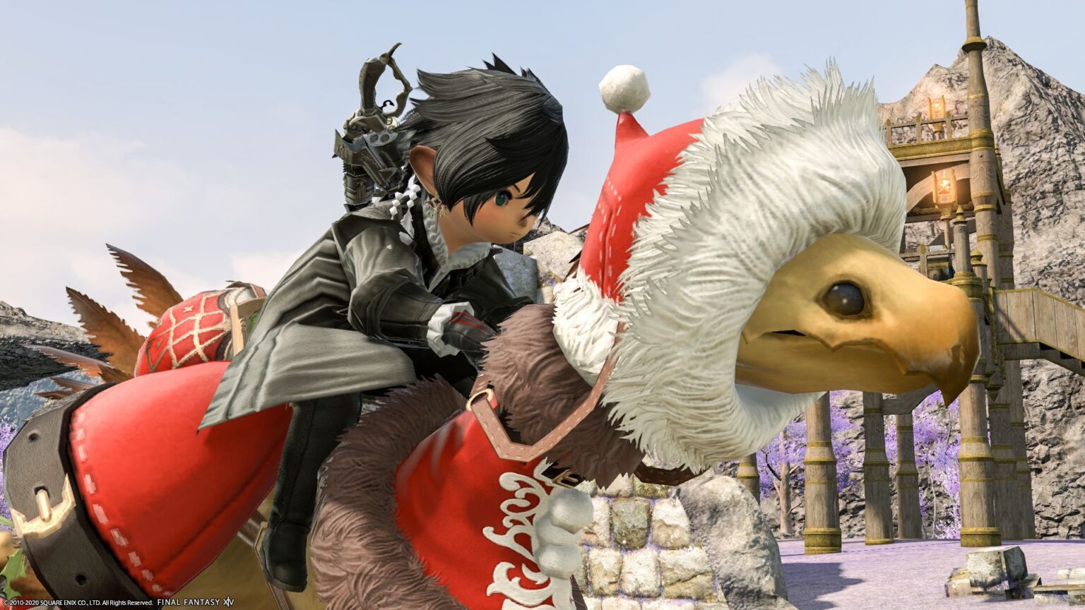 Chocobo armor “Saintly Barding” in a cute Santa costume for Christmas ...