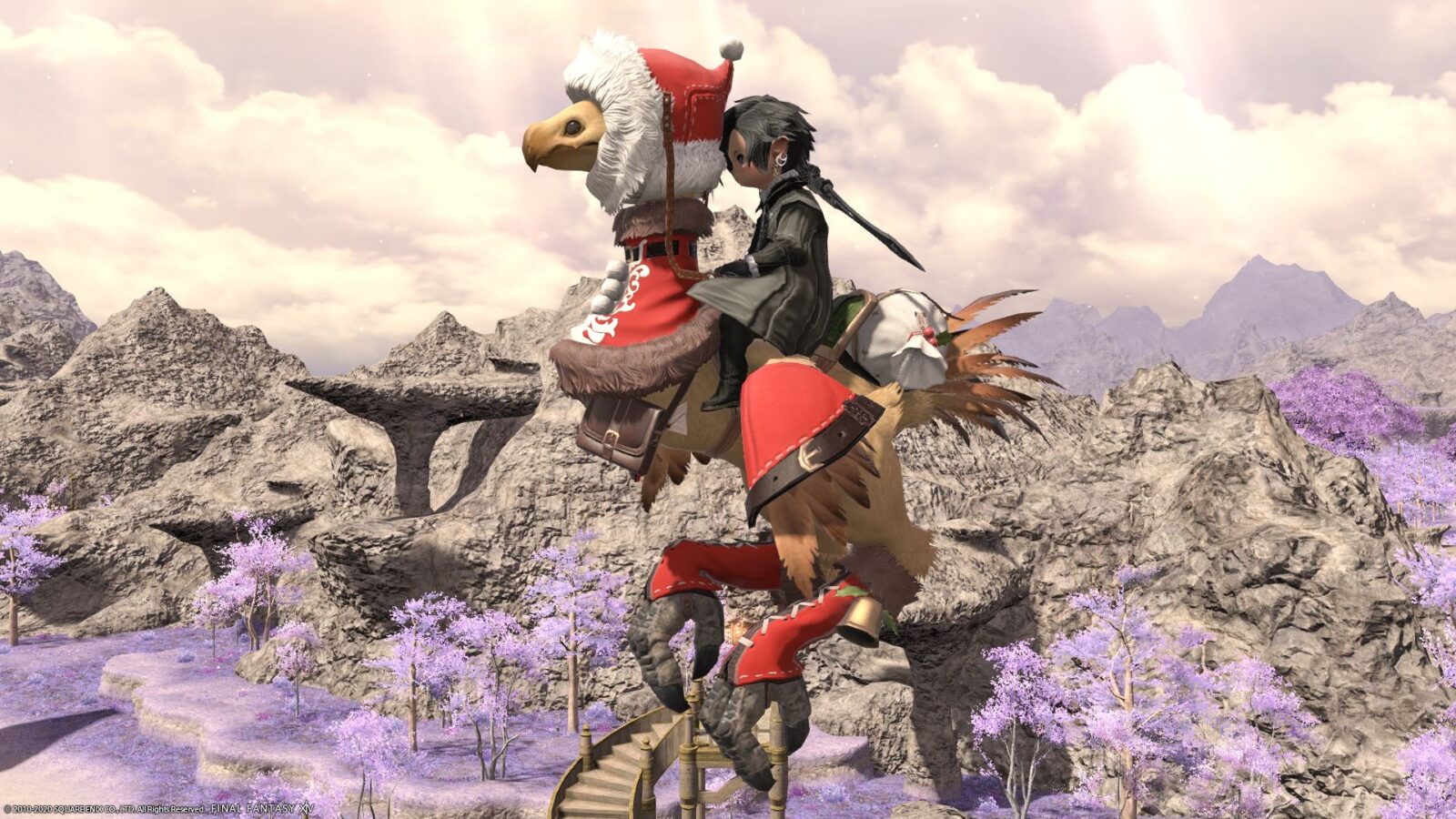 Chocobo armor “Saintly Barding” in a cute Santa costume for Christmas ...