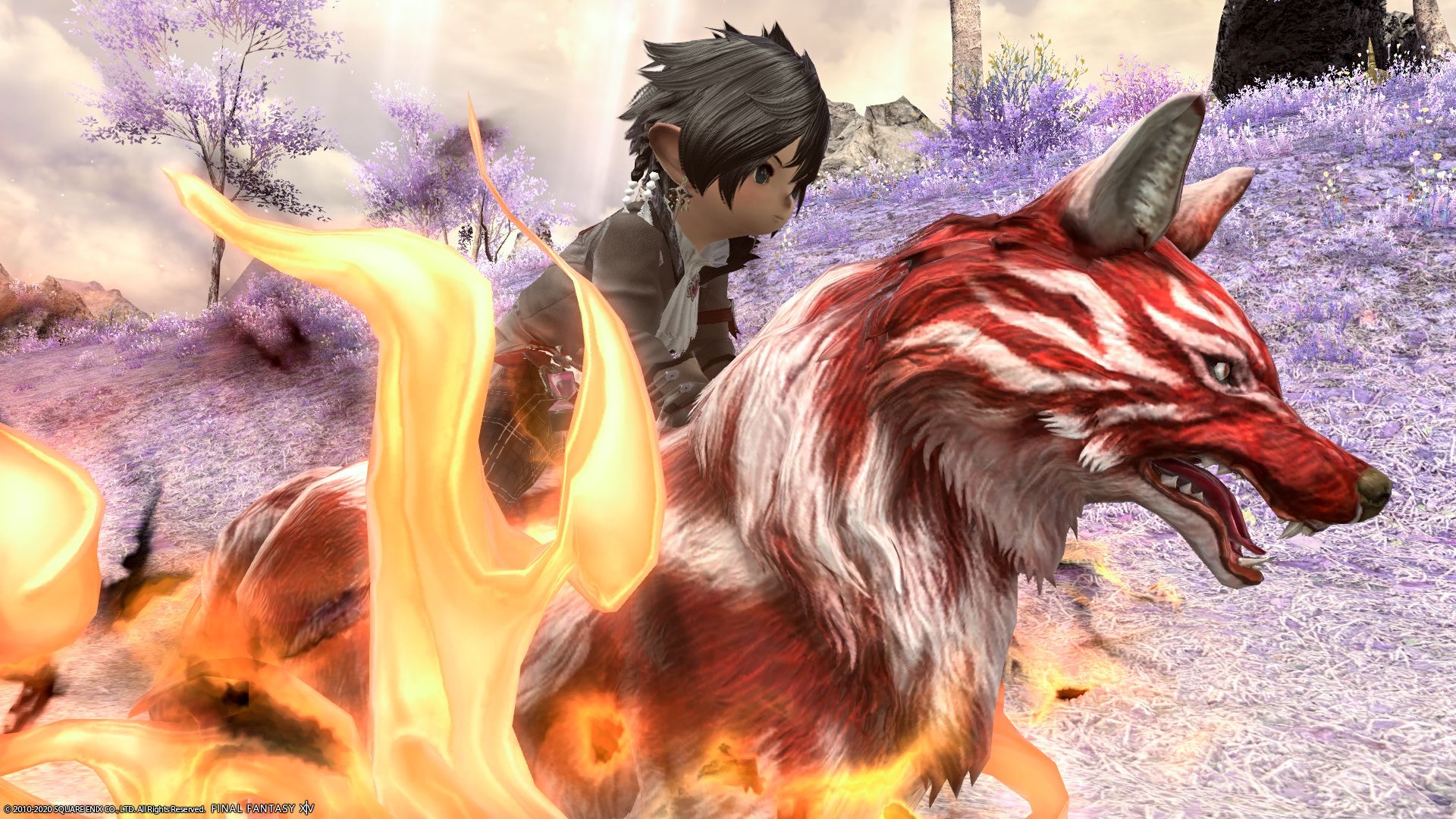 Red Flame Dog, Hells’ Kier (Extreme) Mount “Euphonious Kamuy” | 【FF14 ...