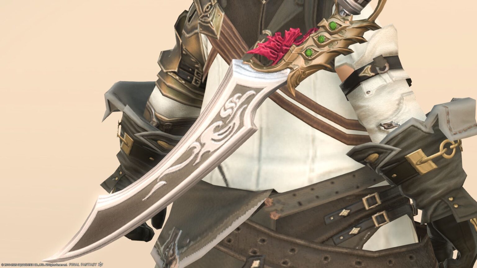 A Gunbreaker weapon with a bright carp design, the magic sword ...