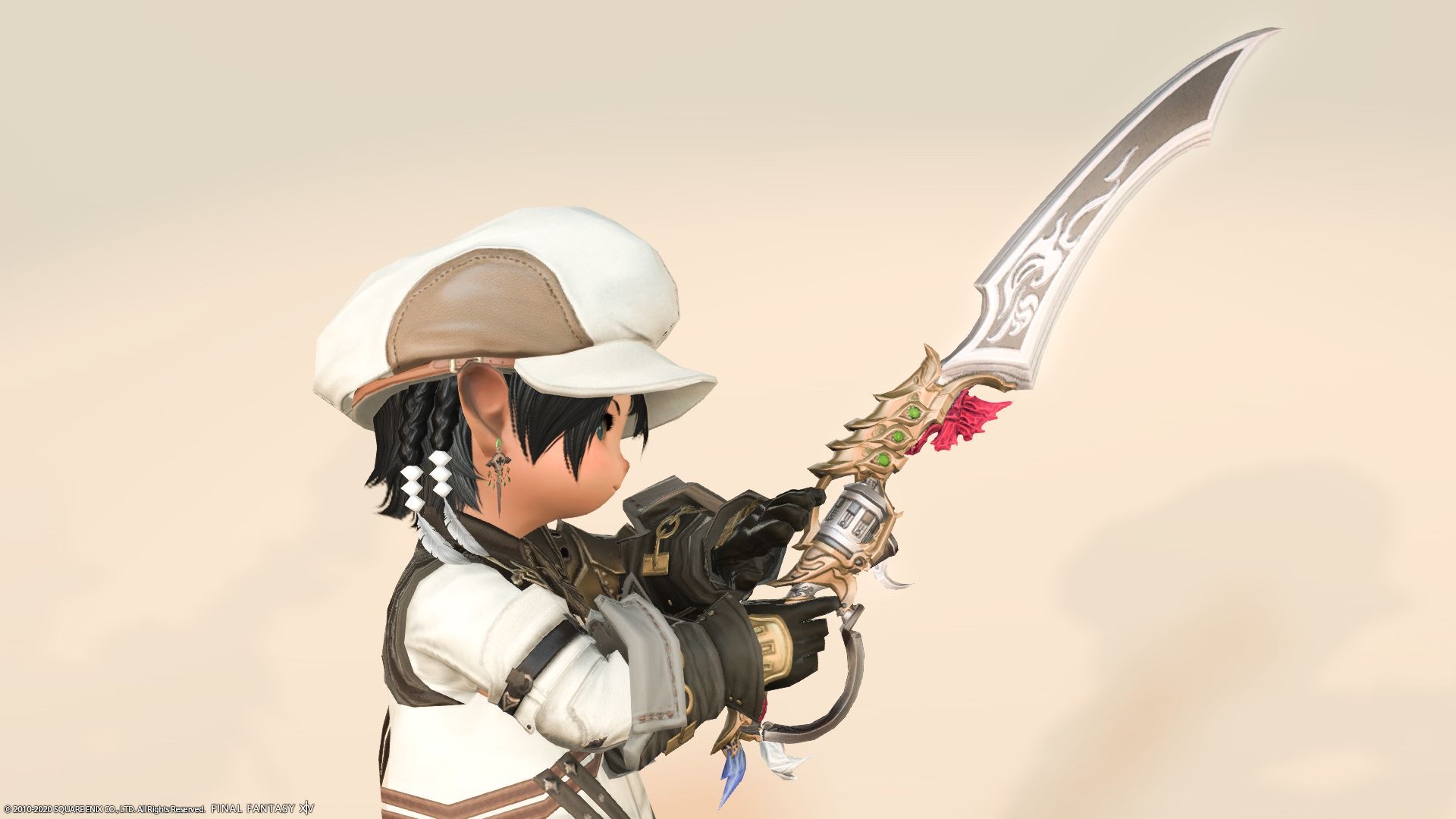 A Gunbreaker weapon with a bright carp design, the magic sword ...