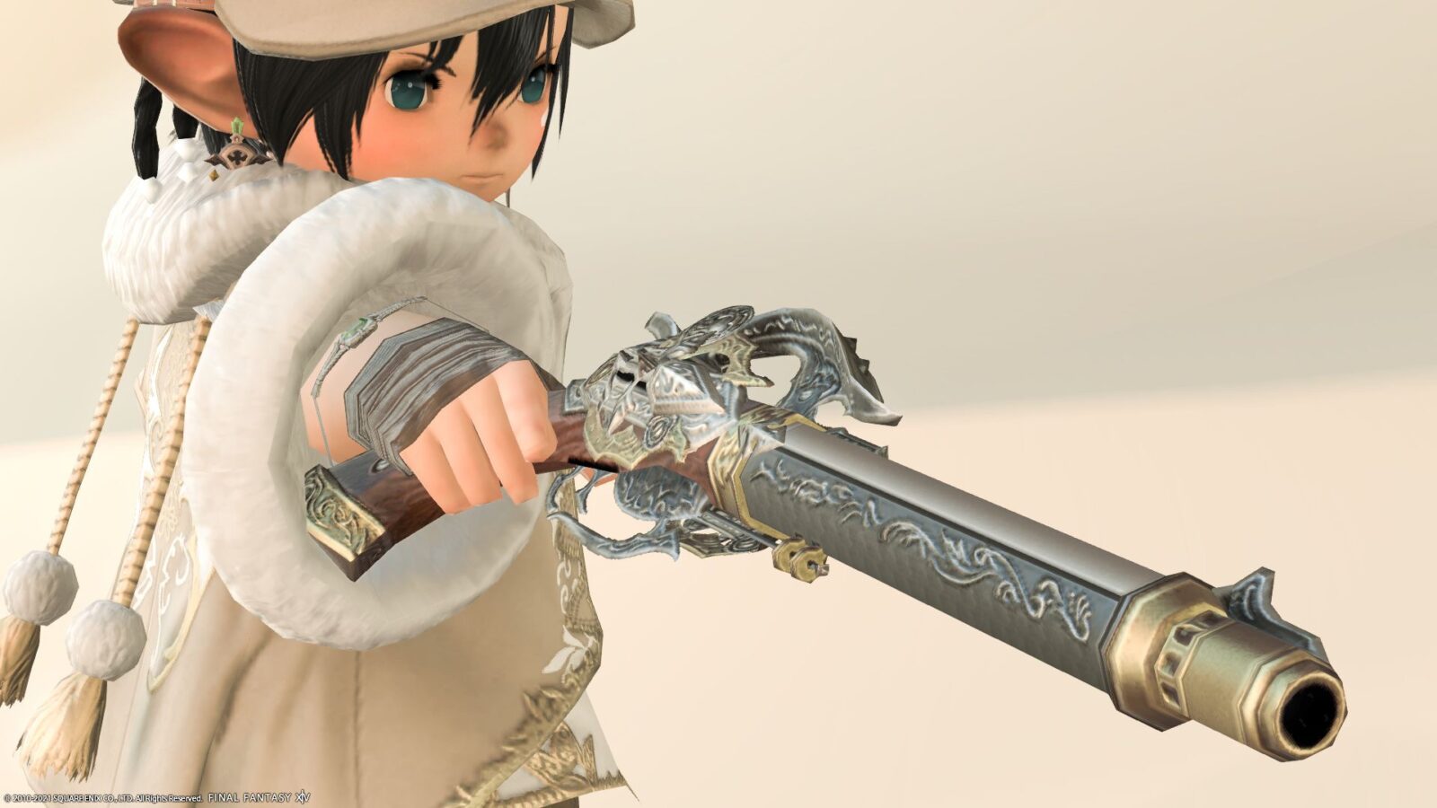 Large antique gunblade that can be dyed, Dohn Mheg “Fae Manatrigger ...