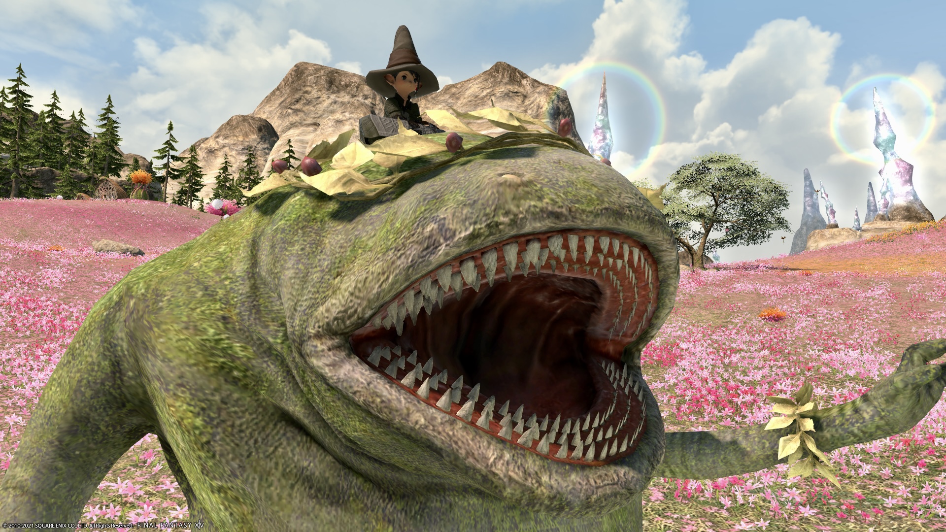 Beast Tribe Quests “Sylph” Mount, cute (?) “Laurel Goobbue” wearing a ...