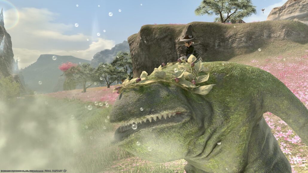 Beast Tribe Quests “Sylph” Mount, cute (?) “Laurel Goobbue” wearing a ...