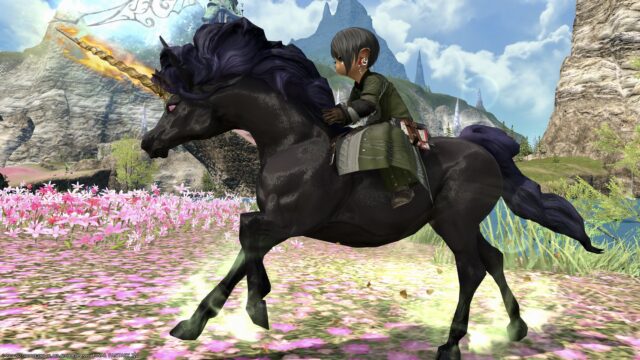 Black Unicorn Mount “Nightmare” | Norirow Note エオルゼア戦記 in FF14