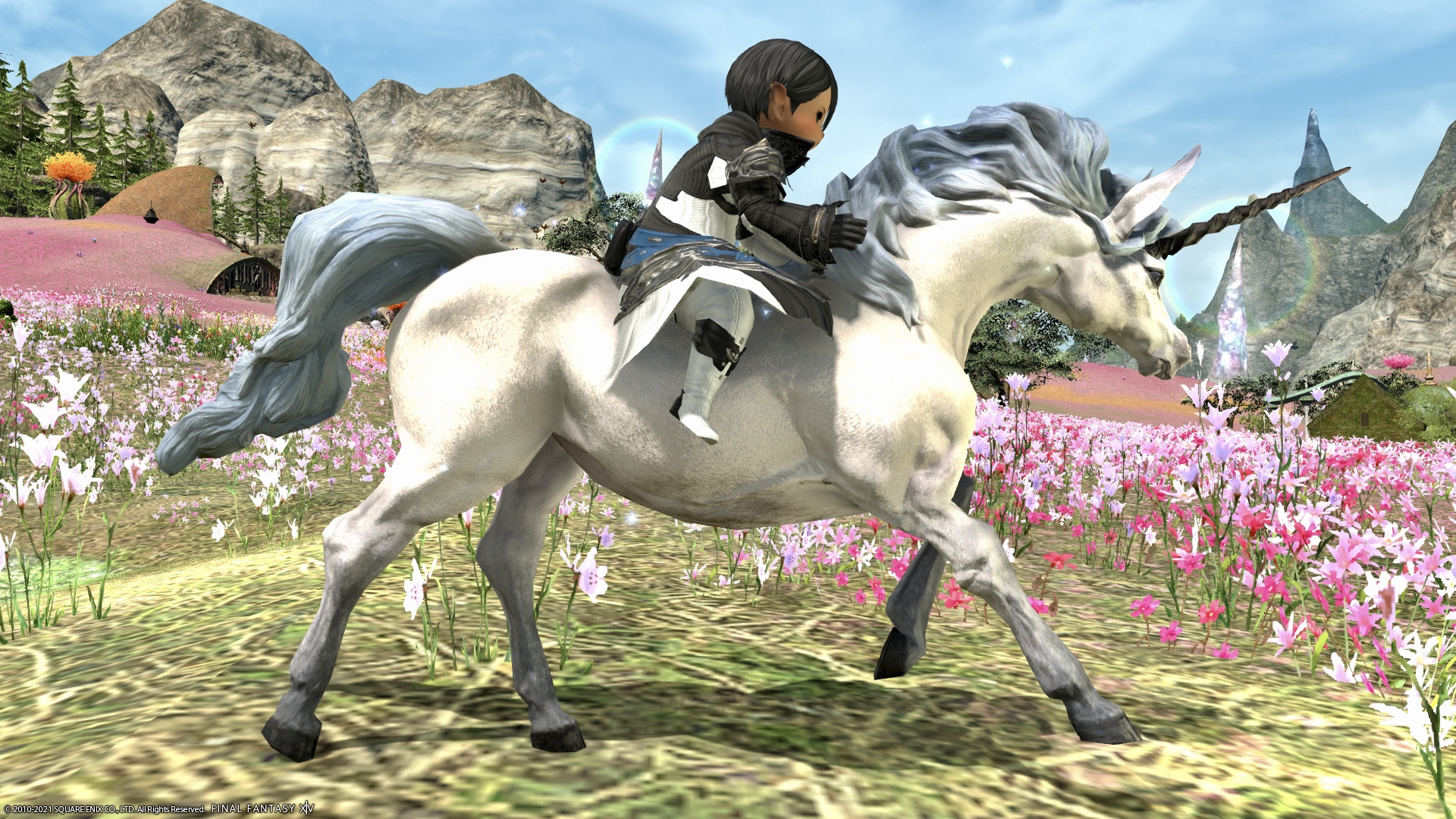 Pure white one-horn beast mount “Unicorn” (Conjurer Lv 30 Sidequest ...