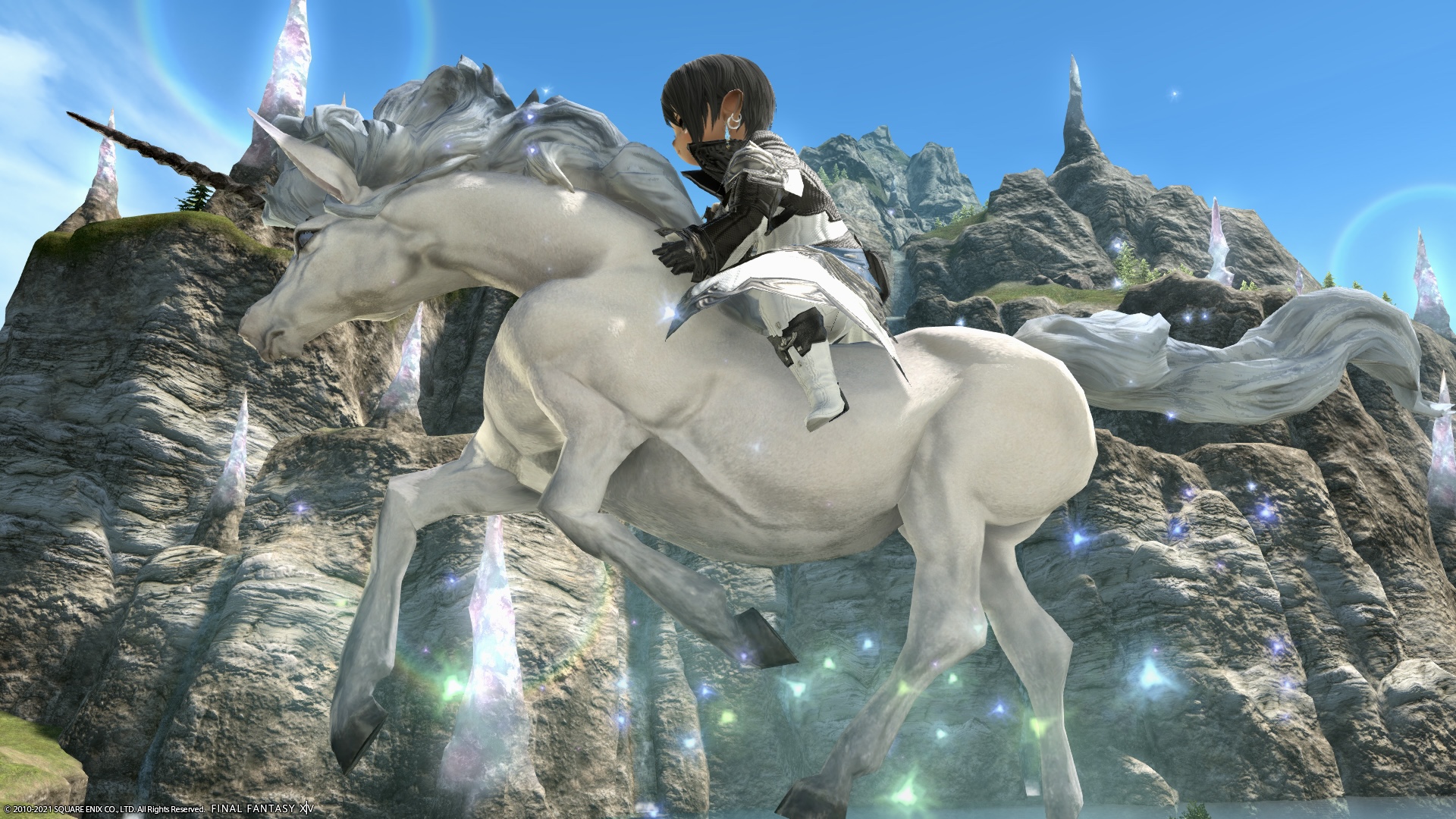 Pure white one-horn beast mount “Unicorn” (Conjurer Lv 30 Sidequest ...
