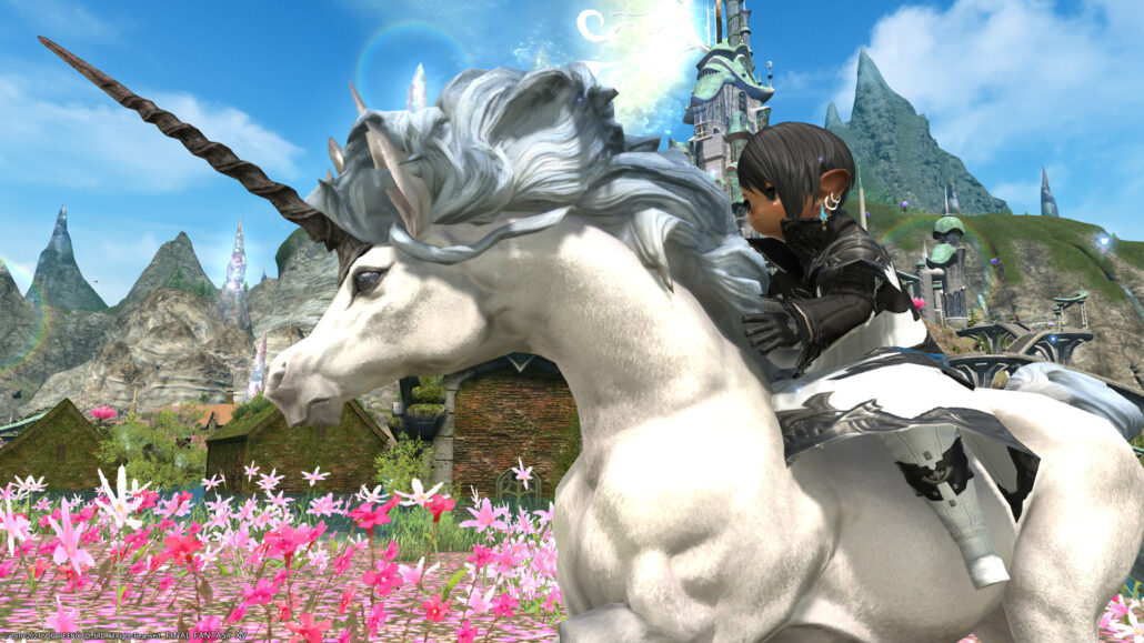 Pure white one-horn beast mount “Unicorn” (Conjurer Lv 30 Sidequest ...