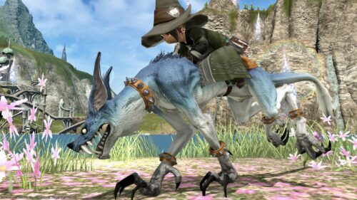 Surprisingly cute Ixali blue war wolf mount “Direwolf” | 【FF14】Norirow ...