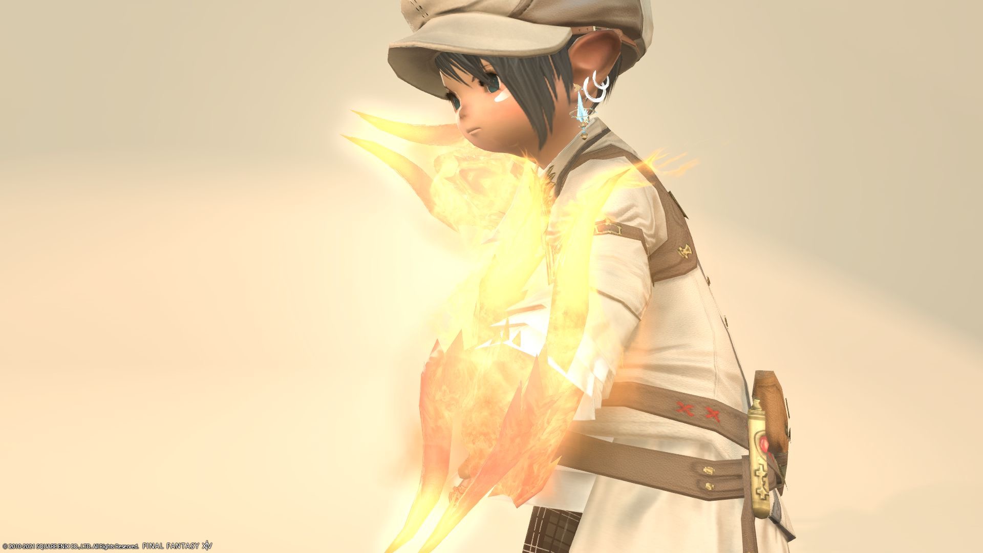 Claws wrapped in the fire of hell, a glowing monk fighting weapon ...