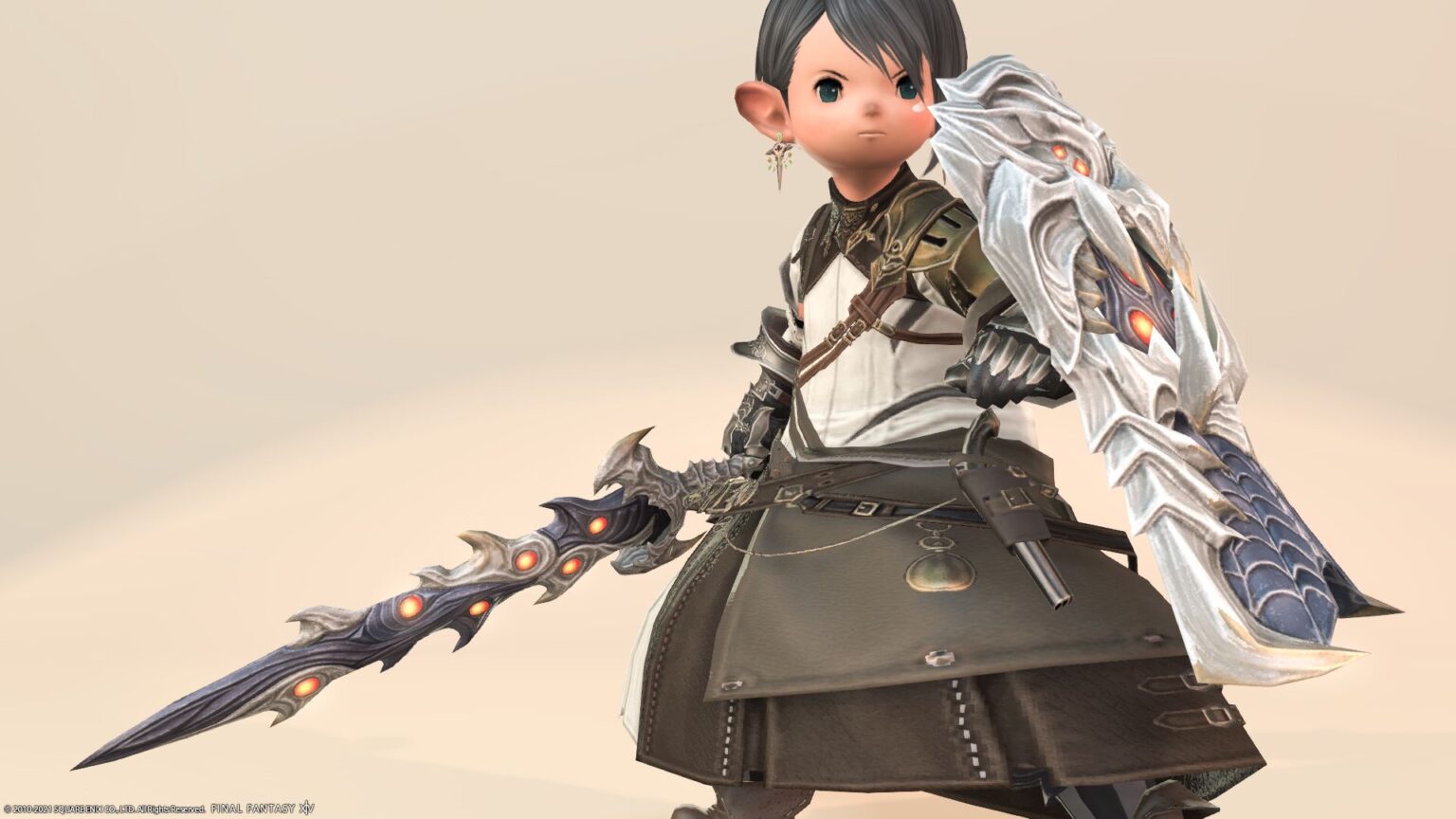 A cute pink Japanese style dark knight sword with falling cherry ...