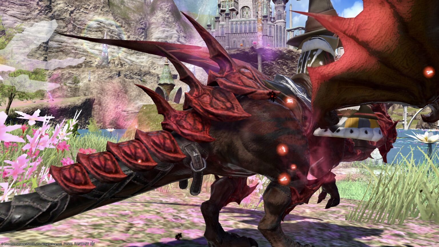 Cinder Drift (Extreme)-Nero-like bright red dragon mount “Ruby Gwiber ...
