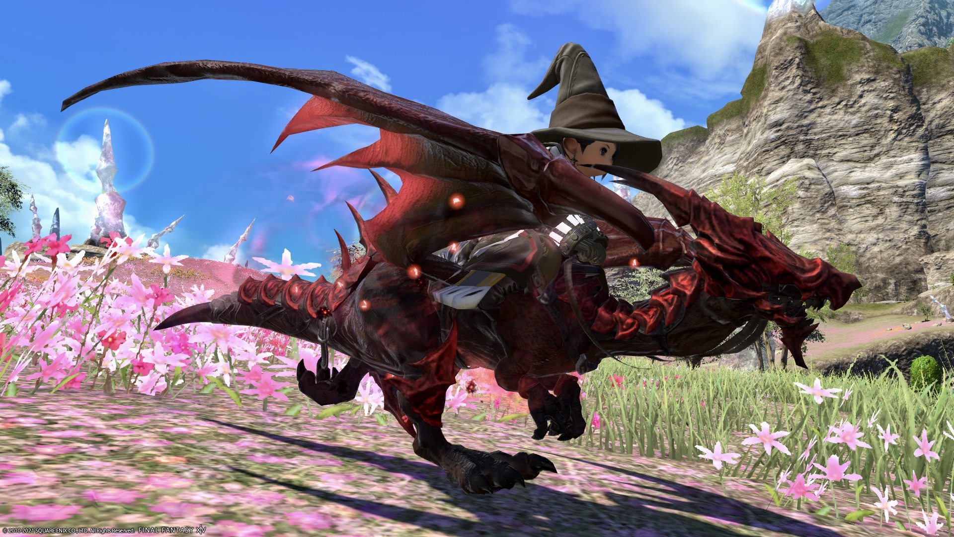 Cinder Drift (Extreme)-Nero-like bright red dragon mount “Ruby Gwiber ...