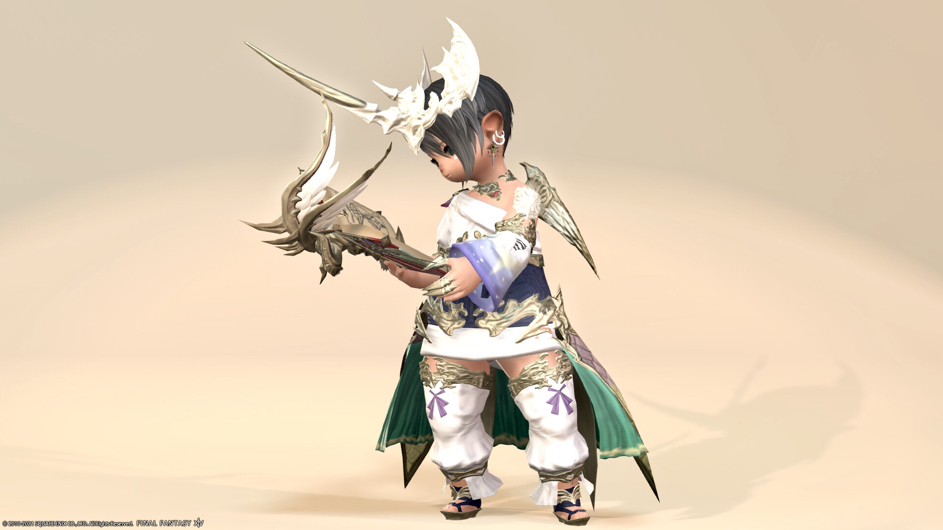 Summoner’s AF2 equipment, holy unicorn costume “Caller” series (Lalafell Men’s Ver.) | 【FF14 ...