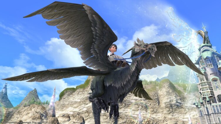All battle job Lv80 complete reward mount / Flying beast with a gentle ...