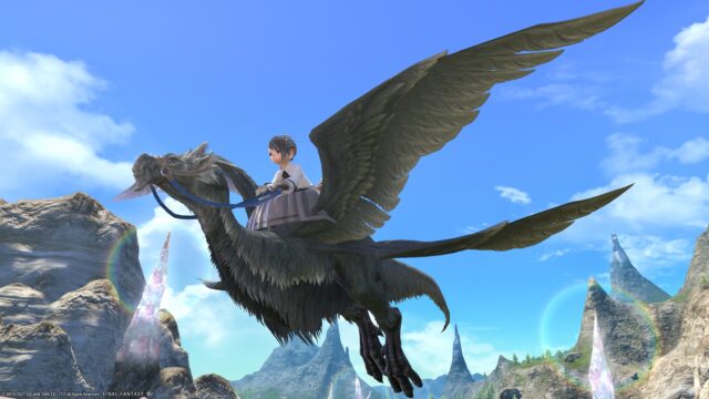 All battle job Lv80 complete reward mount / Flying beast with a gentle ...