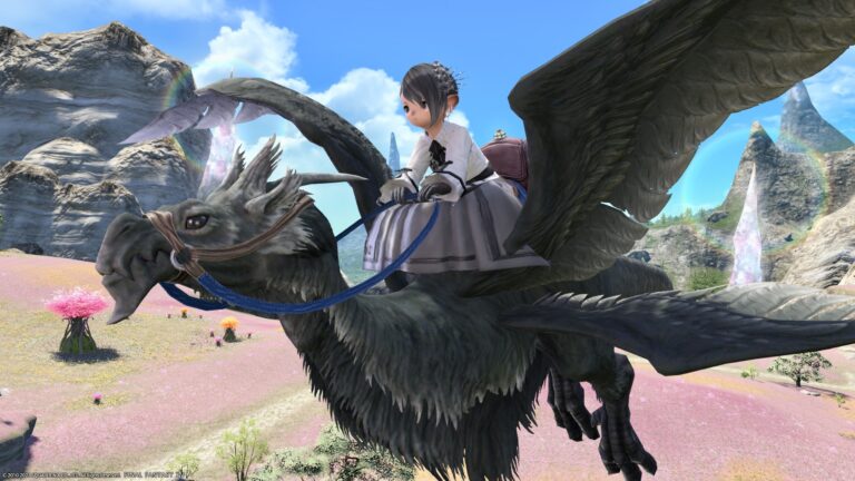 All battle job Lv80 complete reward mount / Flying beast with a gentle ...