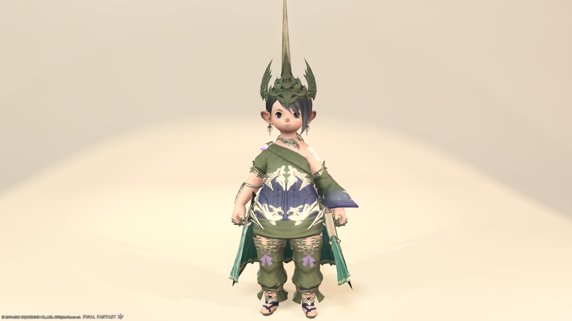 Summoner’s AF2 equipment, holy unicorn costume “Caller” series (Lalafell Men’s Ver.) | 【FF14 ...