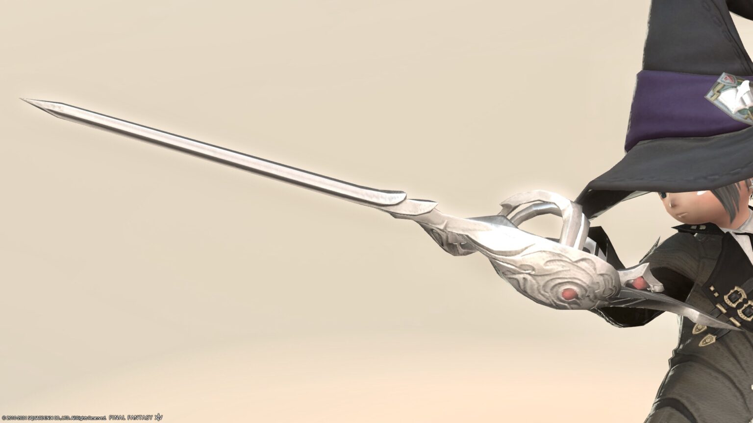 A simple, beautiful and offensive and defensive red mage weapon ...