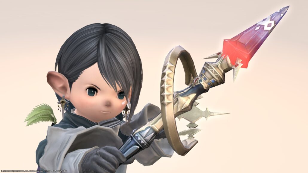 A Gunbreaker weapon with a bright carp design, the magic sword ...