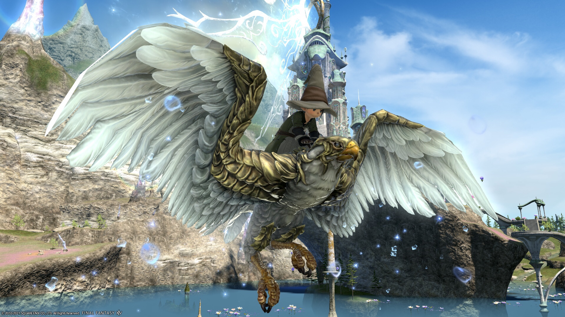 White and beautiful bubble bird, The Limitless Blue (Extreme) mount ...