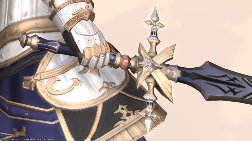 Paladin’s AF4 weapon, a deformed shield with spreading wings and a ...