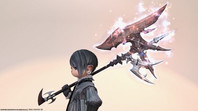 Warrior Eureka Weapon (EW) Fourth Form-A glowing axe wrapped in flames ...