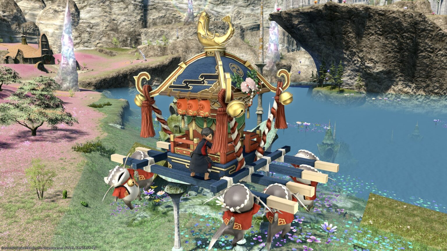 Namazu’s cute “portable shrine” Wasshoi Festival mount “Mikoshi ...