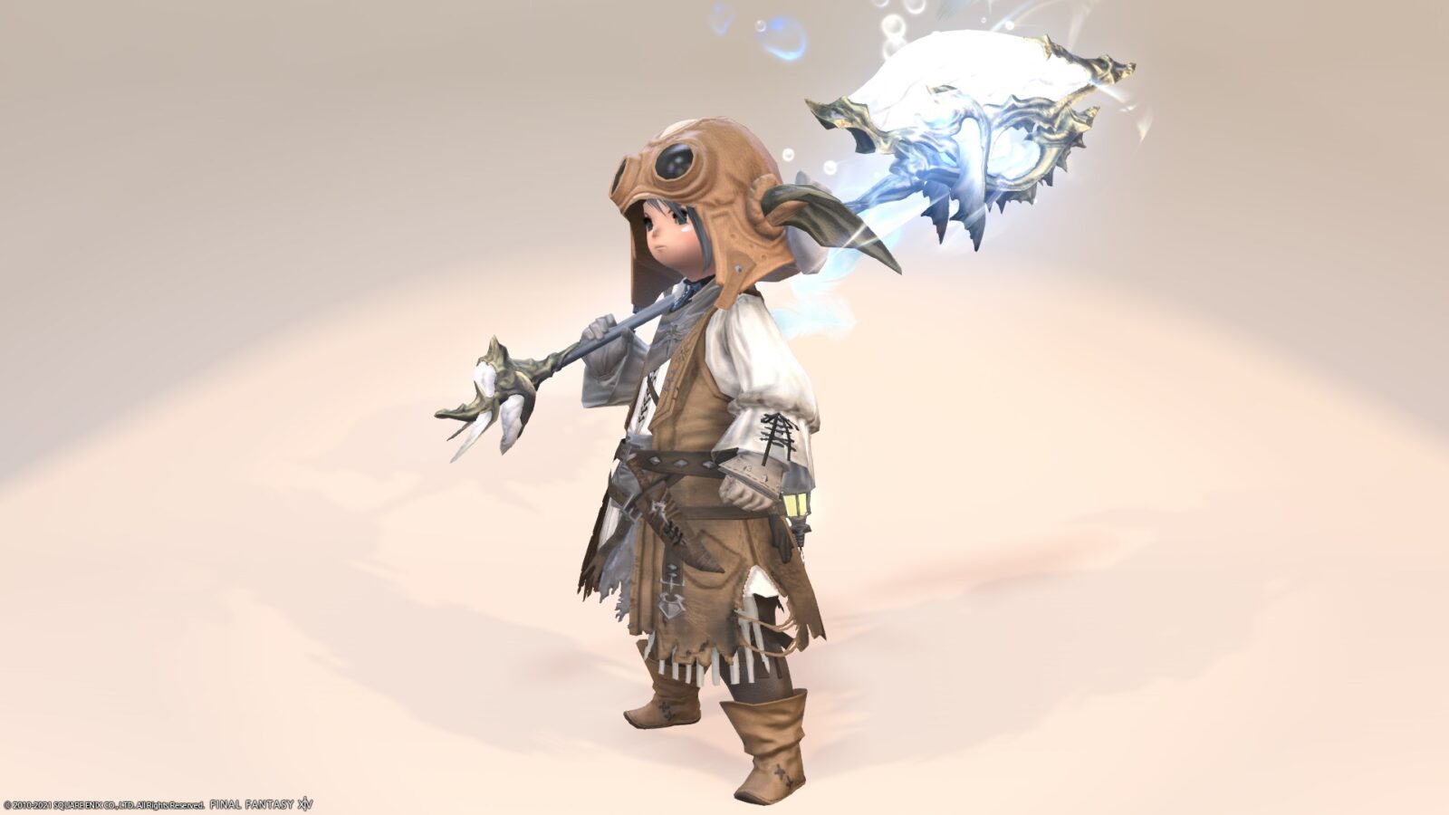 A warrior’s glowing axe with beautiful bubbles and feather effects ...