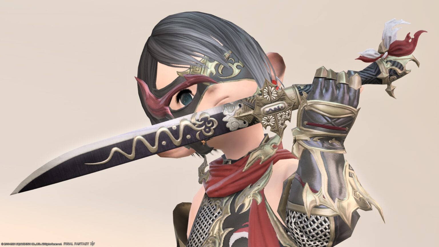 A lightning sword with ink dancing, Byakko’s shining samurai weapon ...