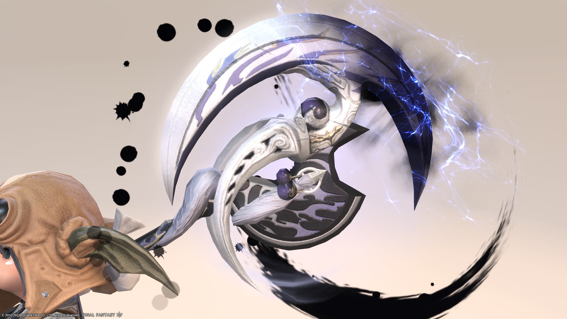 Warrior’s axe with cool effects of ink and lightning “Byakko’s ...