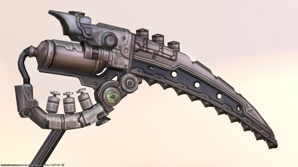 Classic engine-equipped reaper weapon, Scythe of The Tower of Babil ...